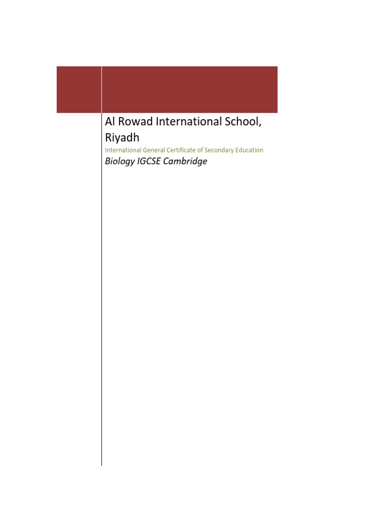 latest bio igcse | PDF | Dental Anatomy | Glucose