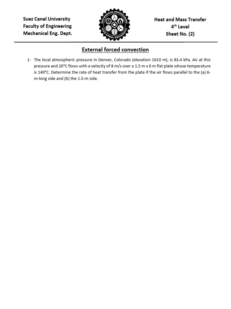 Ch7 External Forced Convection | PDF | Heat Transfer | Atmosphere Of Earth