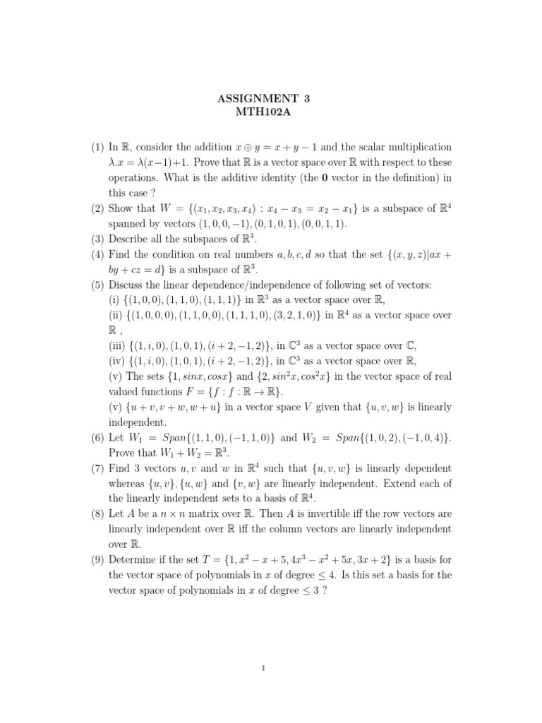 Assignment 3 Mth102 | PDF
