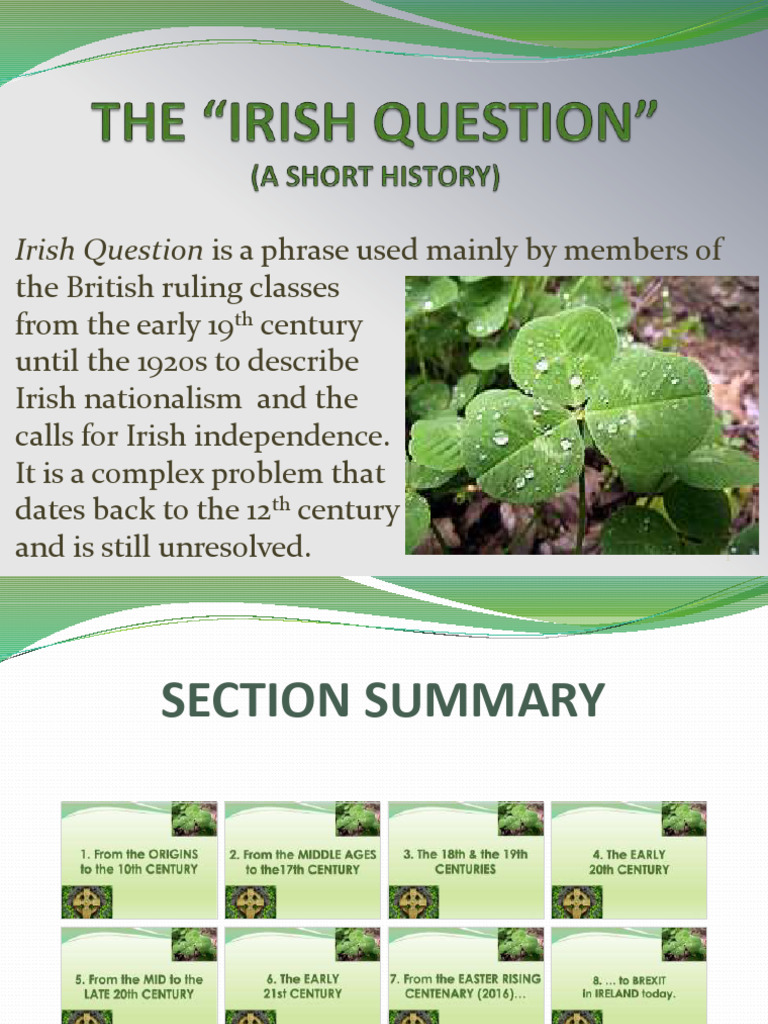 The Irish Question A Short History Mono | PDF | Irish War Of ...