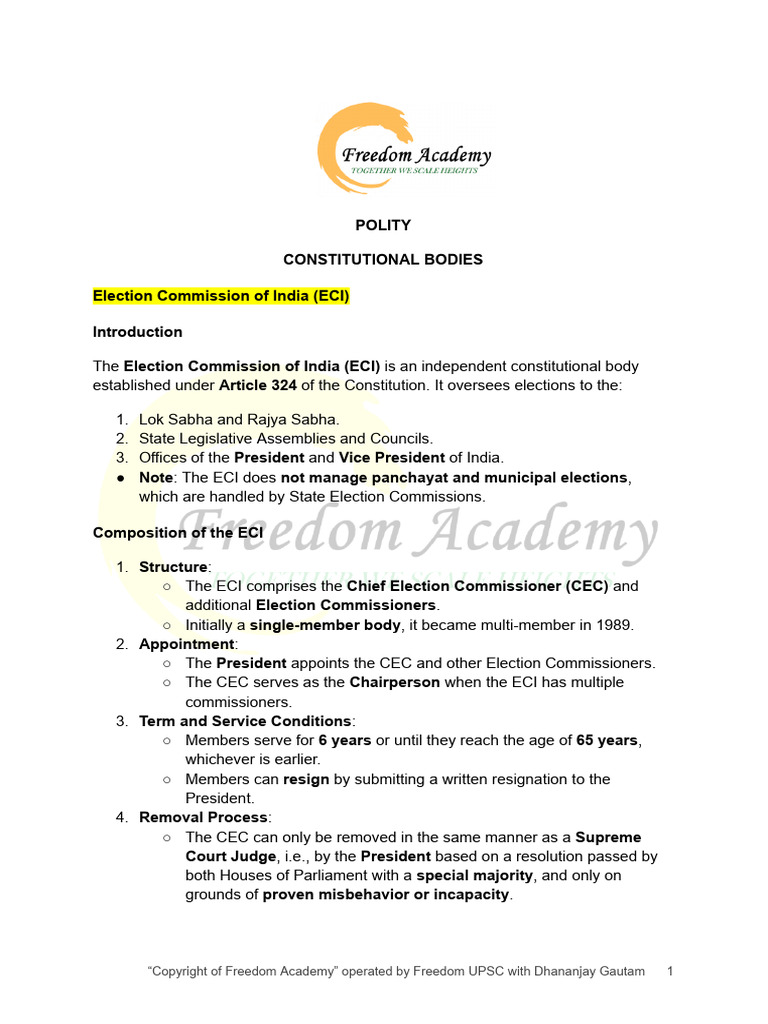 Chapter 26. Constitutional Bodies | PDF | Government | Governance