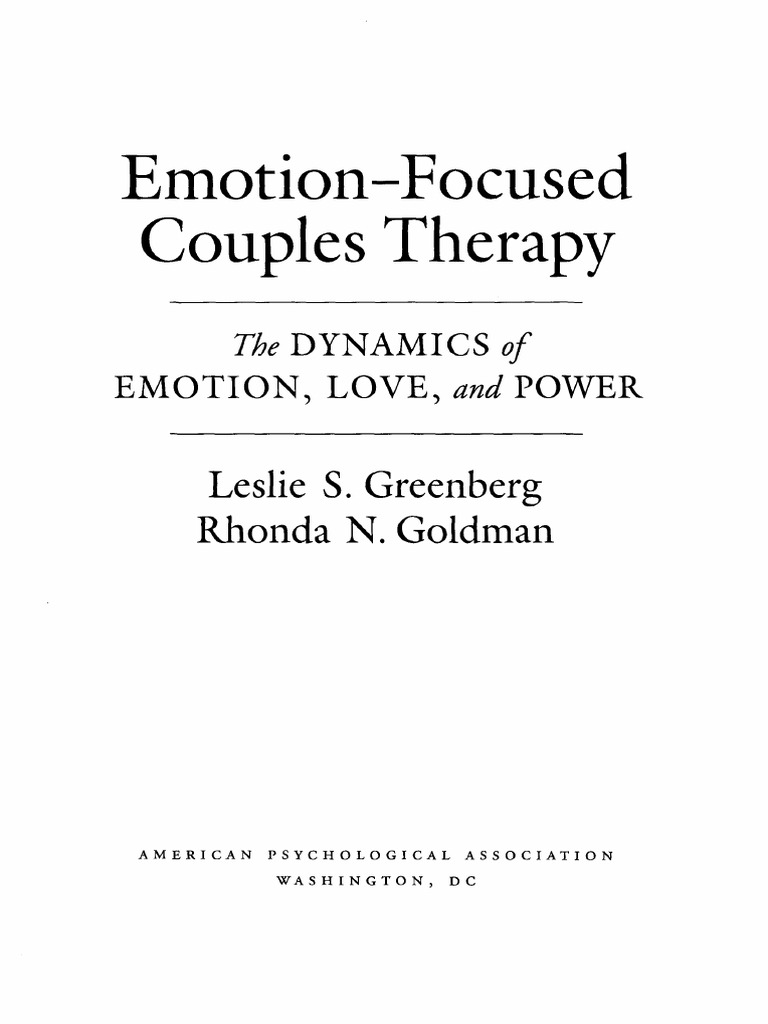 EMotion Focused Couples Therapy | PDF | Emotions | Attachment Theory