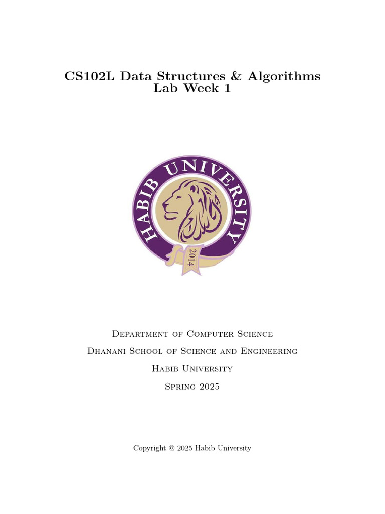 CS102_Lab1_Spring2025 | PDF | Computer Programming | Computing
