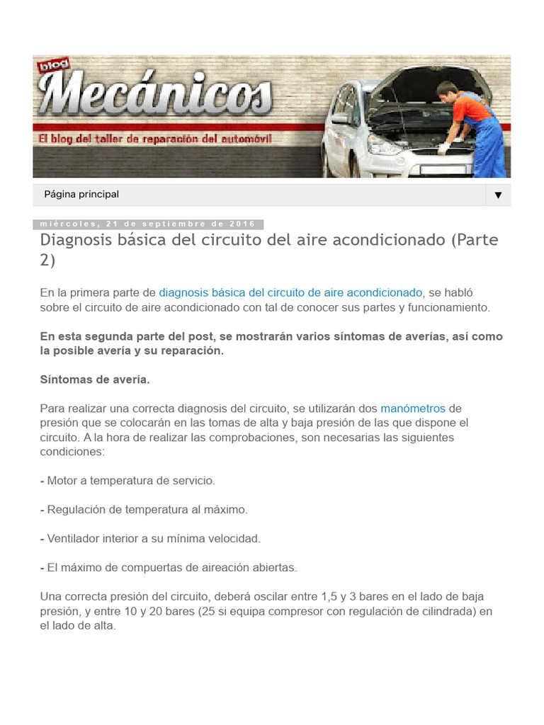 Diagnosis rápida FRIO | PDF | Presión | Aire acondicionado