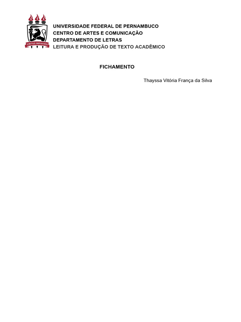 Fichamento Modelo | PDF