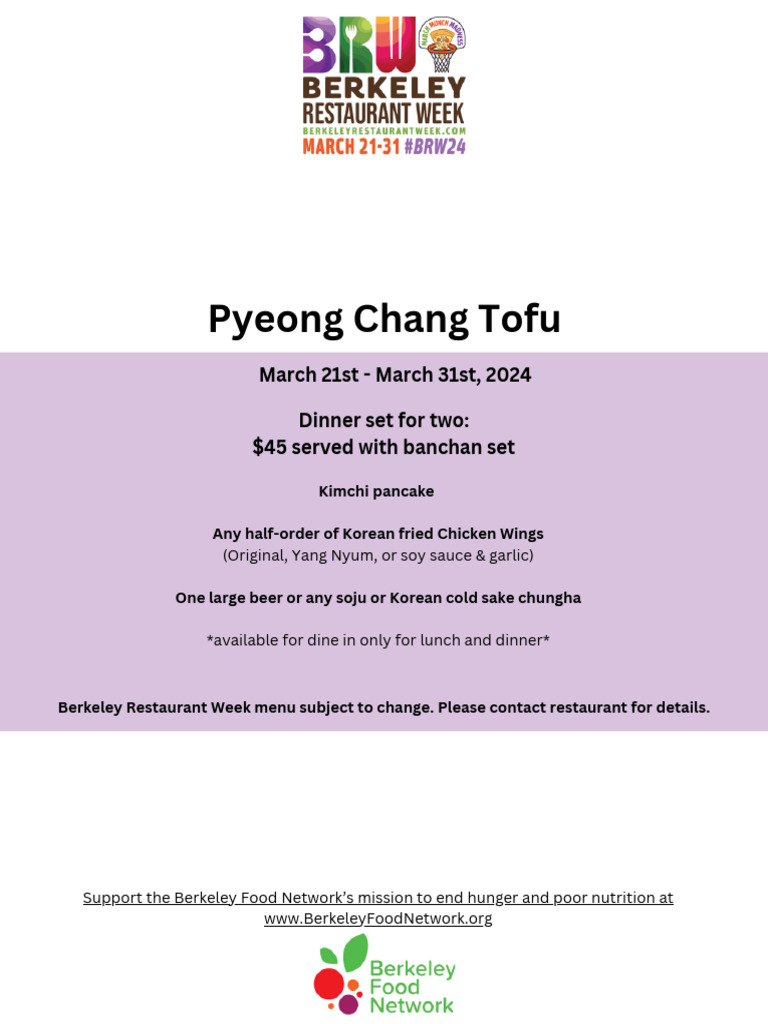 Pyeong Chang Tofu 1 | PDF