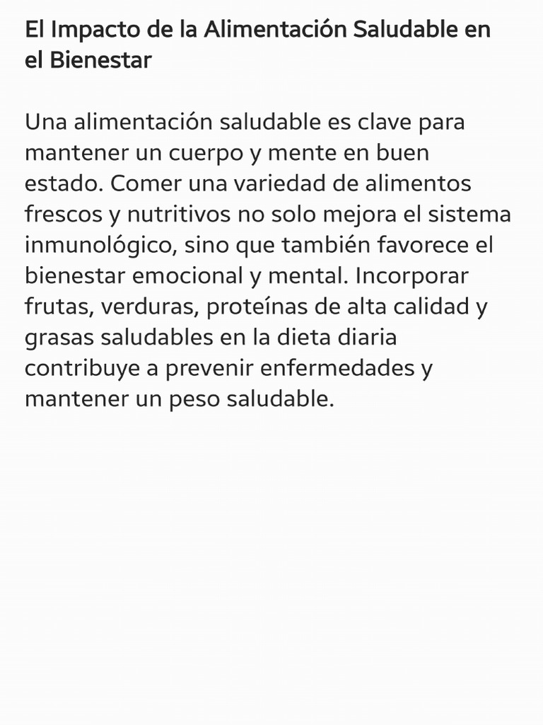 El Impacto de La Alimentación Saludable en El Bien_250115_134201 | PDF
