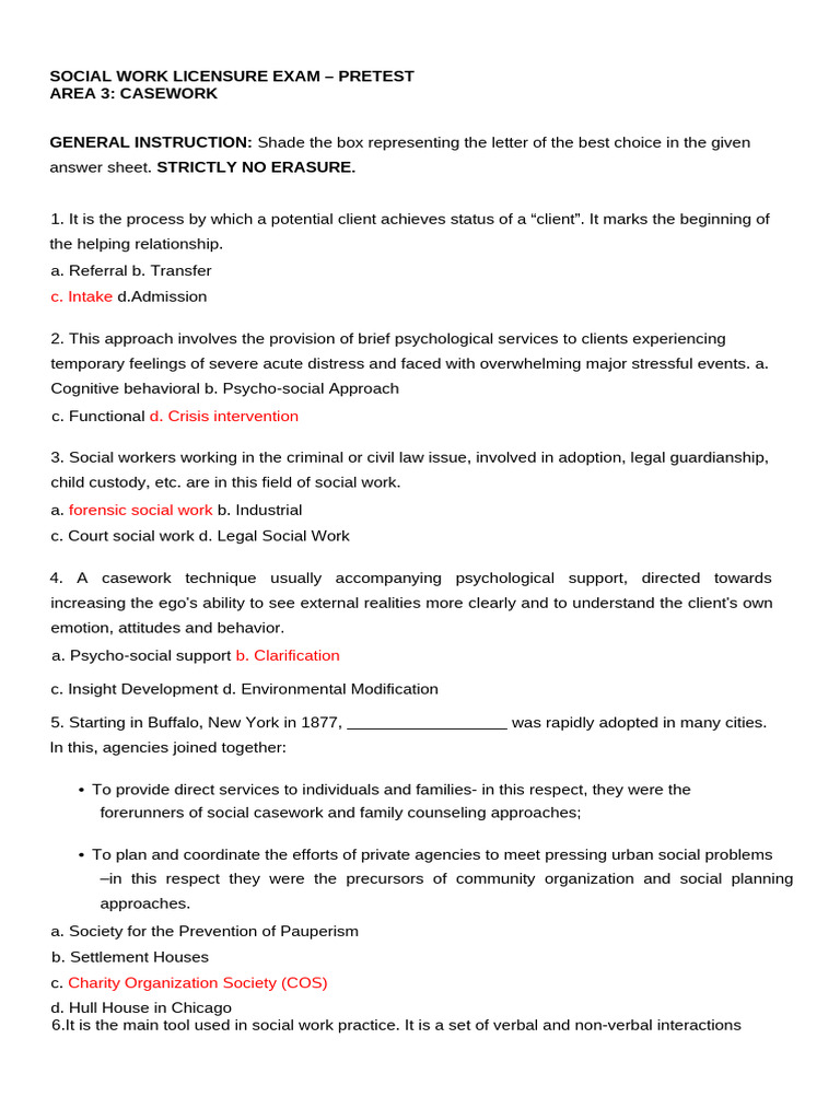 CASEWORK-WITH-ANSWER-KEY | PDF | Social Work | Behaviorism