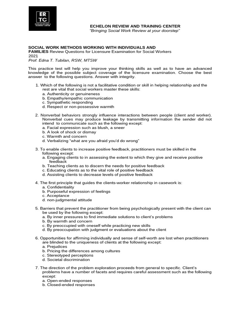 Social Casework Social Work Practice Working With Individuals and ...