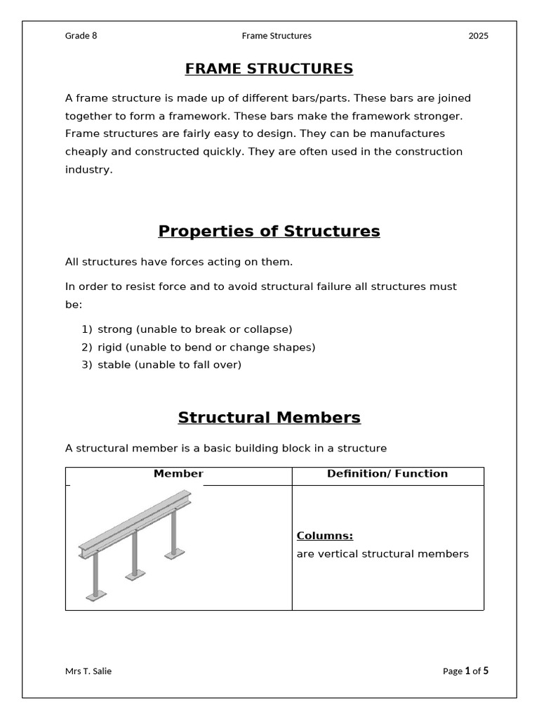 02 Frame Structures and Structural Members | PDF | Framing ...