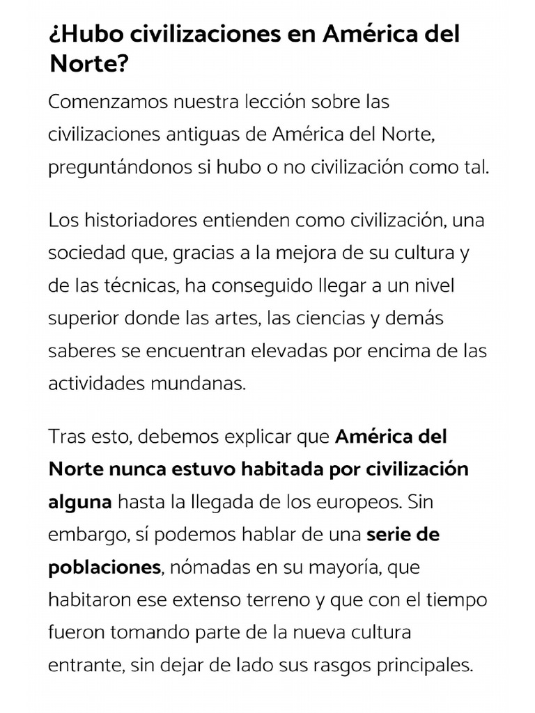 Antiguas Civilizaciones de Norteamérica | PDF