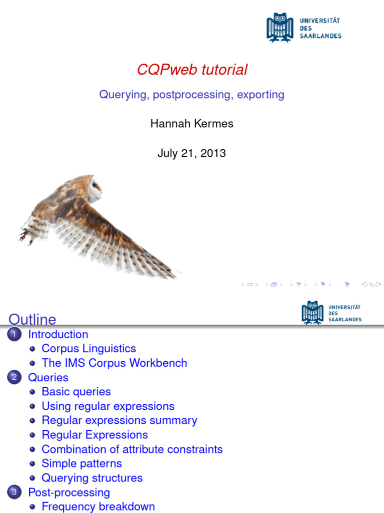 Tutorial Cqpweb | PDF | Verb | Part Of Speech
