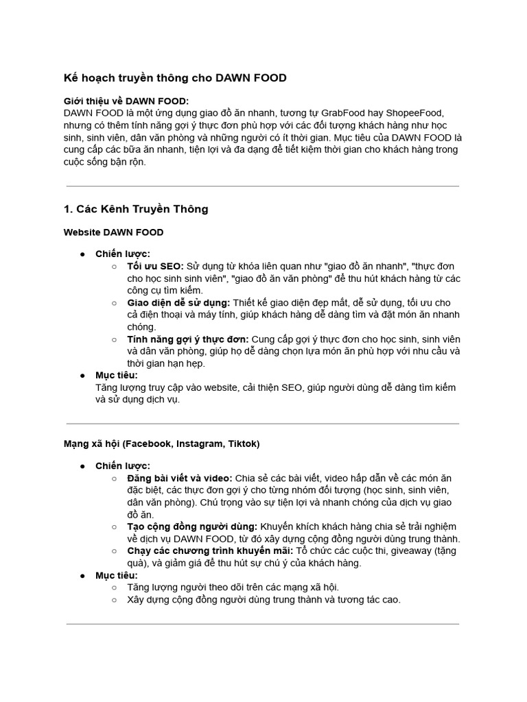 Marketing Plan Check | PDF