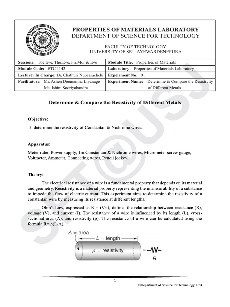 Sft@Usj: Department of Science For Technology | PDF