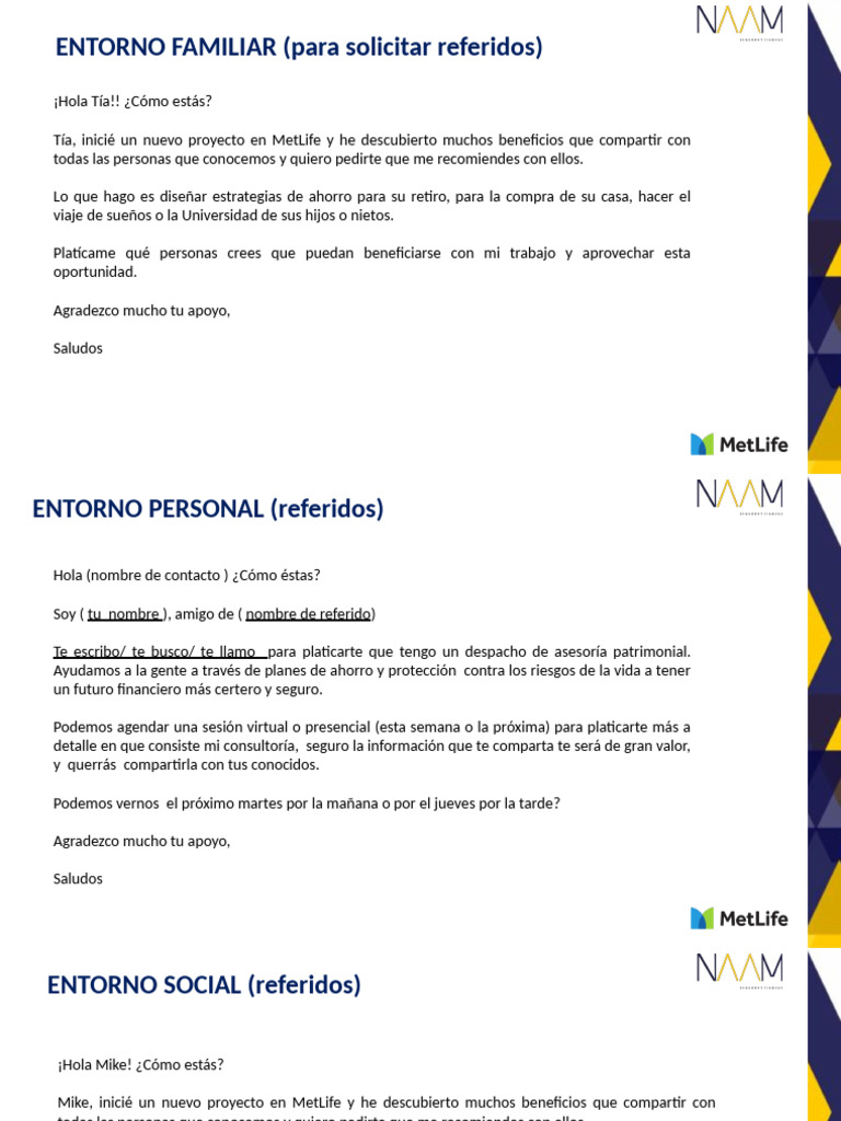 Guiones para Pedir Referidos Marzo 2023 | PDF