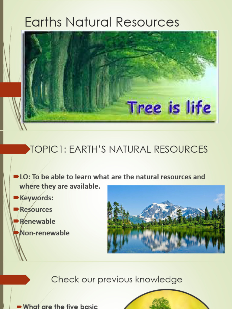 Earths Natural Resources PART2 | PDF | Renewable Resources | Nature