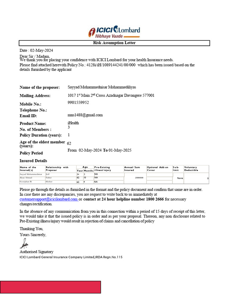 Medical Insurance Premium | PDF | Insurance | Private Law
