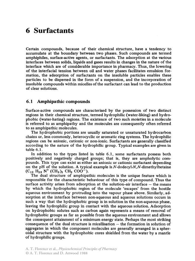 surfactants paper | PDF | Surfactant | Chemistry