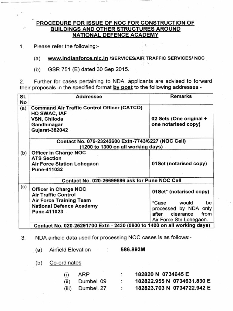 Procedure for Issue of Noc | PDF