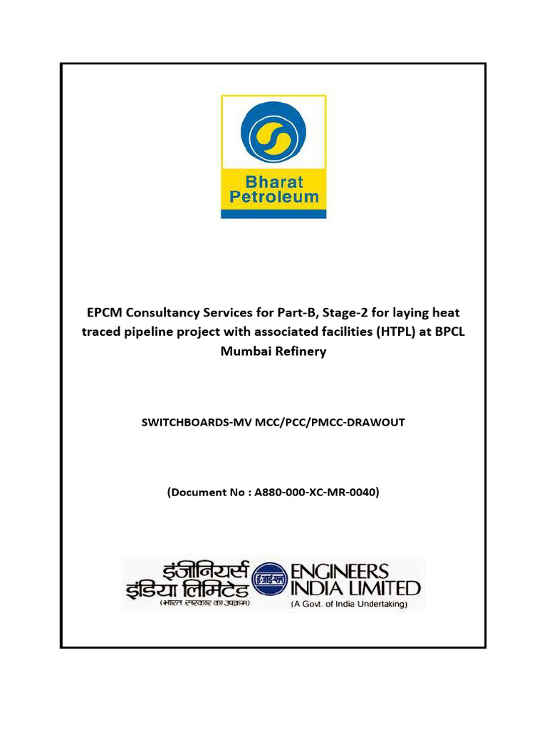 EIL Specs MV Switchboard | PDF | Specification (Technical Standard)