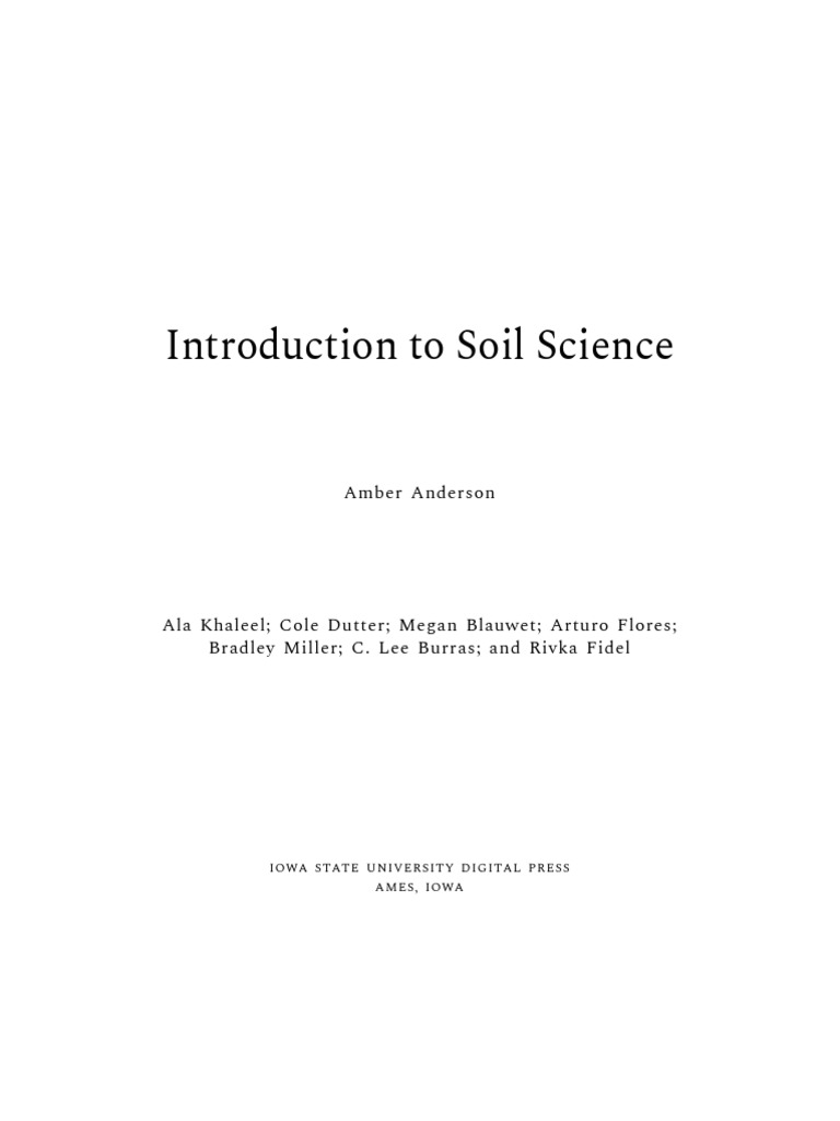 Introduction To Soil Science 1722446382 | PDF | Soil | Loam