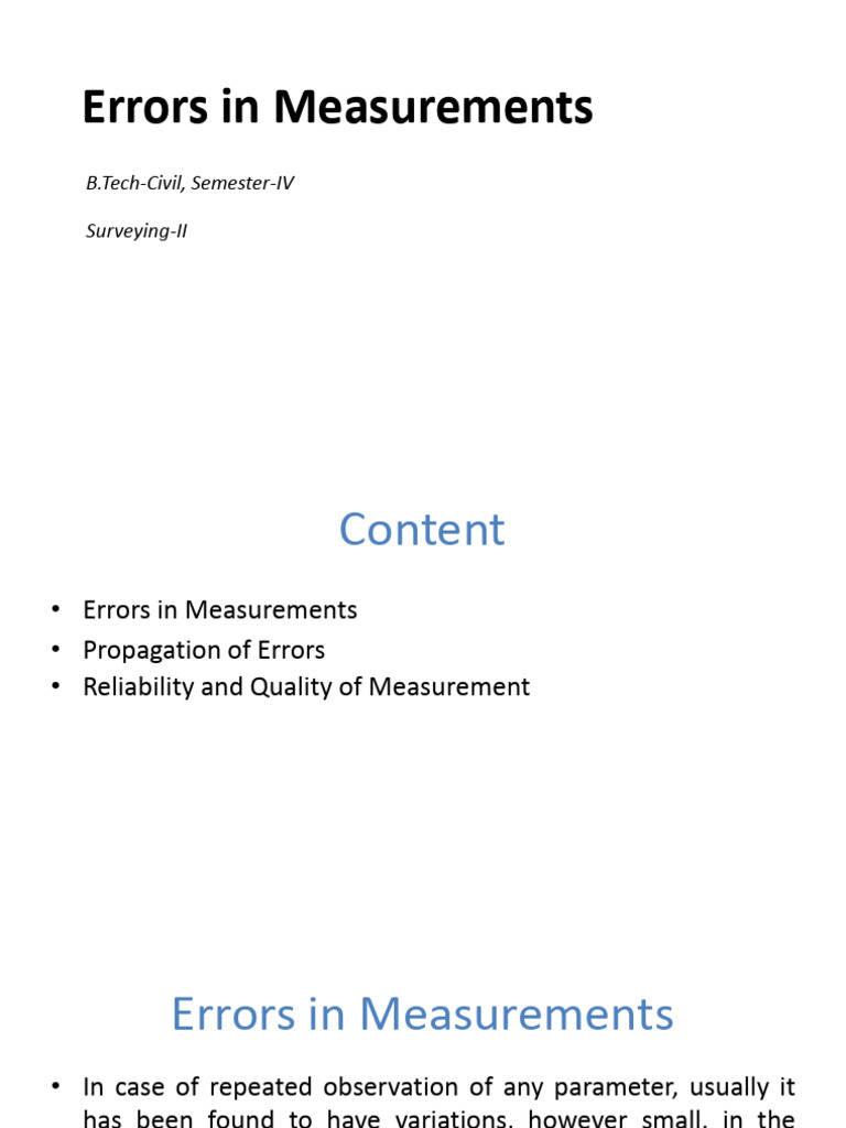 Measurements and Errors | PDF | Accuracy And Precision | Errors And Residuals