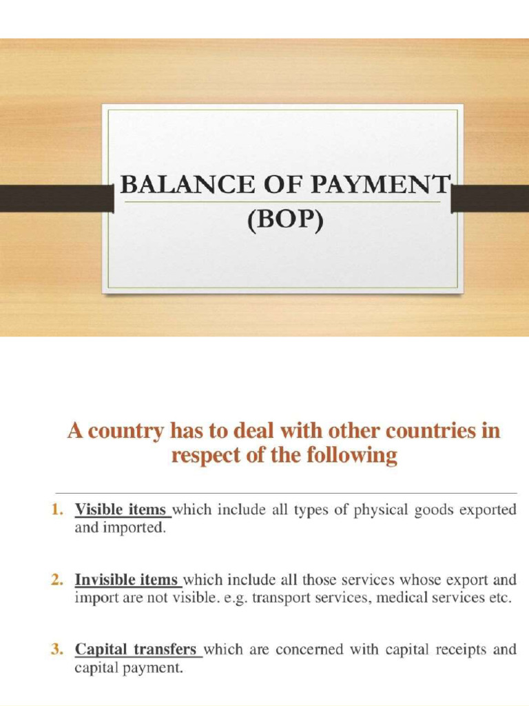 Balance of Payment | PDF