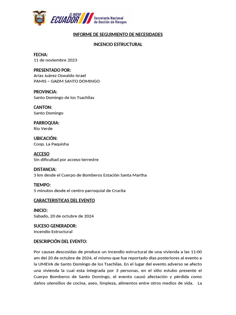 Informe Complementario | PDF | Alimentos