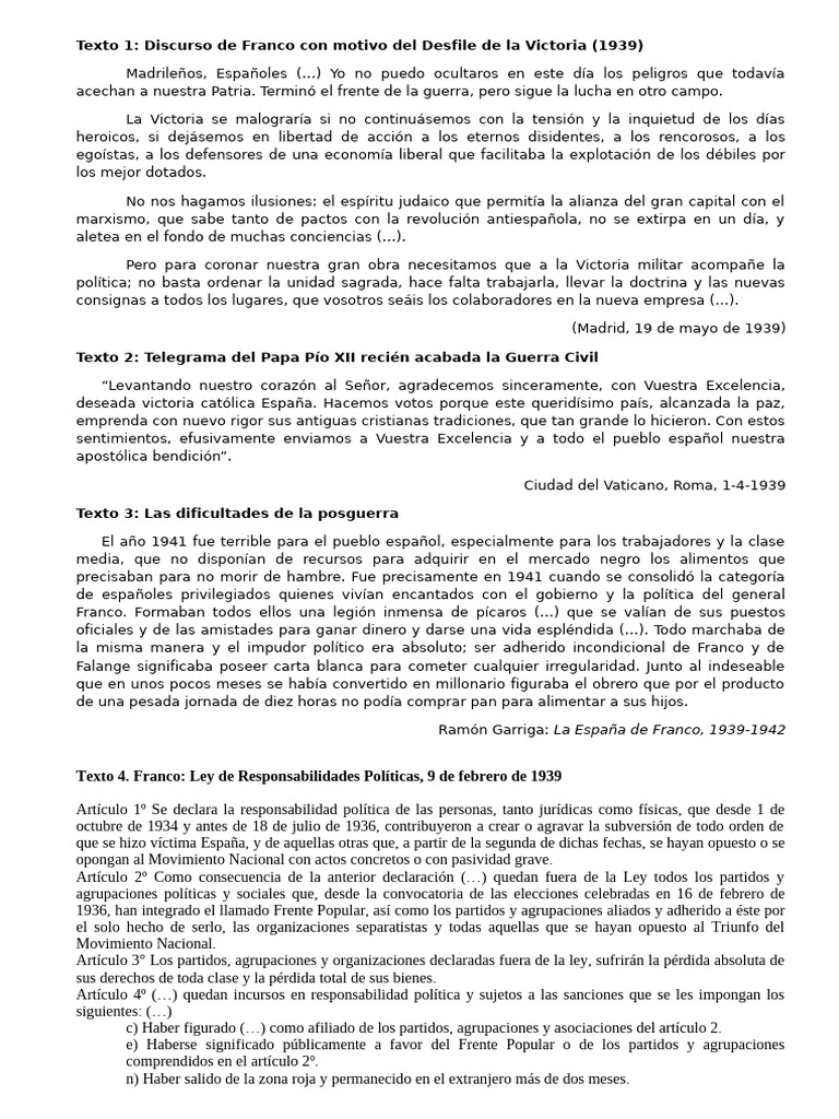 Textos Bloque 11 | PDF | Francisco franco | España