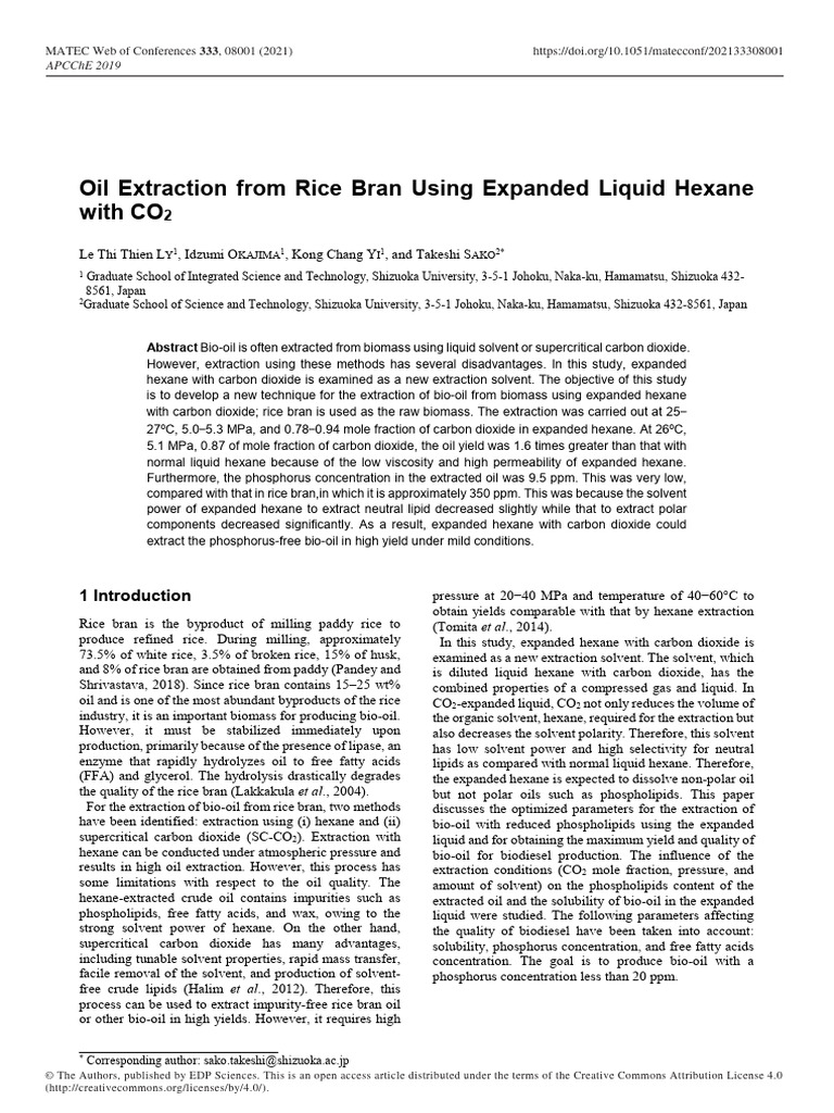 matecconf_apcche21_08001 | PDF | Carbon Dioxide | Supercritical Fluid