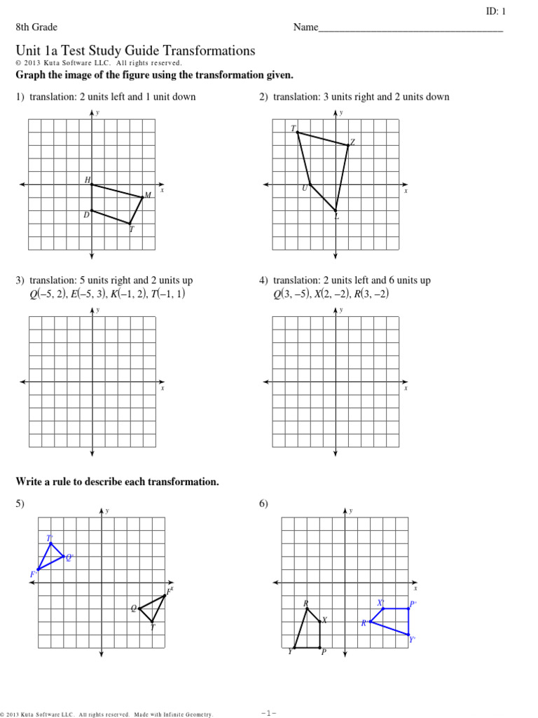 CIII Transformation Review | PDF | Cartesian Coordinate System | Space
