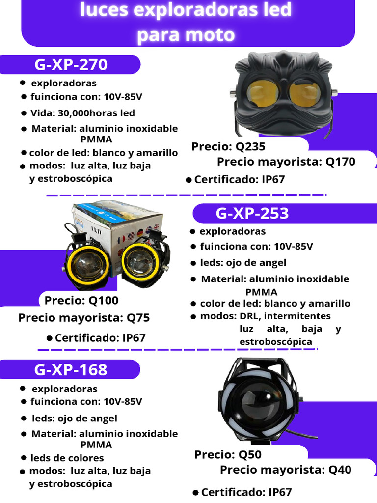 Luces para Moto - 20250108 - 160655 - 0000 | PDF | Diodo emisor de luz ...