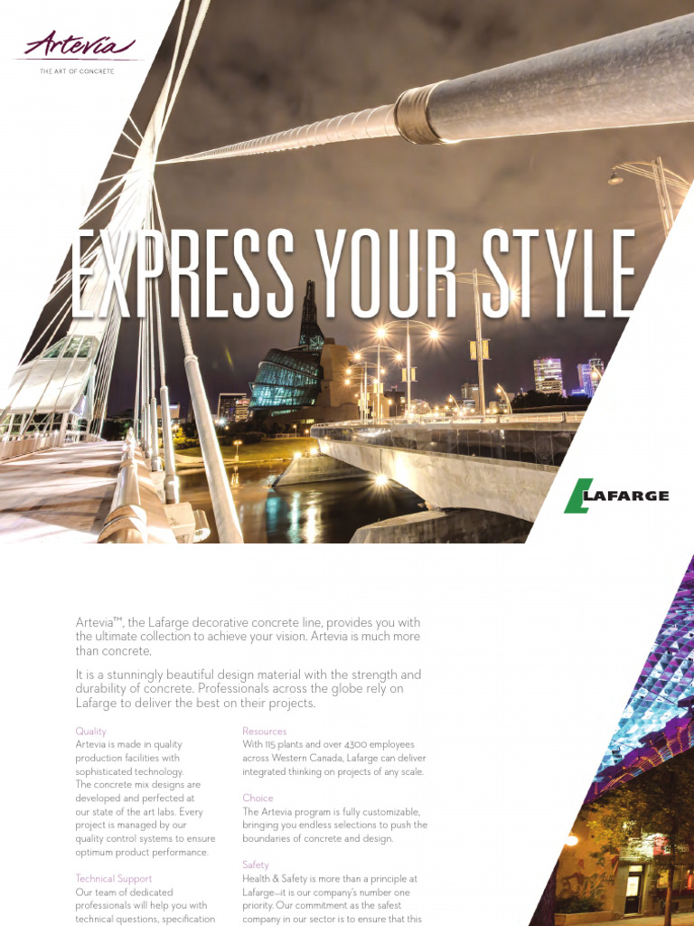 Artevia Professional Brochure | PDF | Concrete | Materials