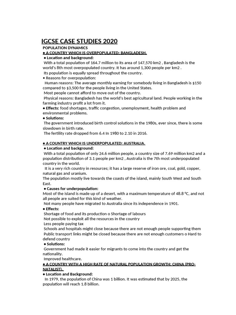 Case Studies 2020 | PDF | Human Migration | Urbanization