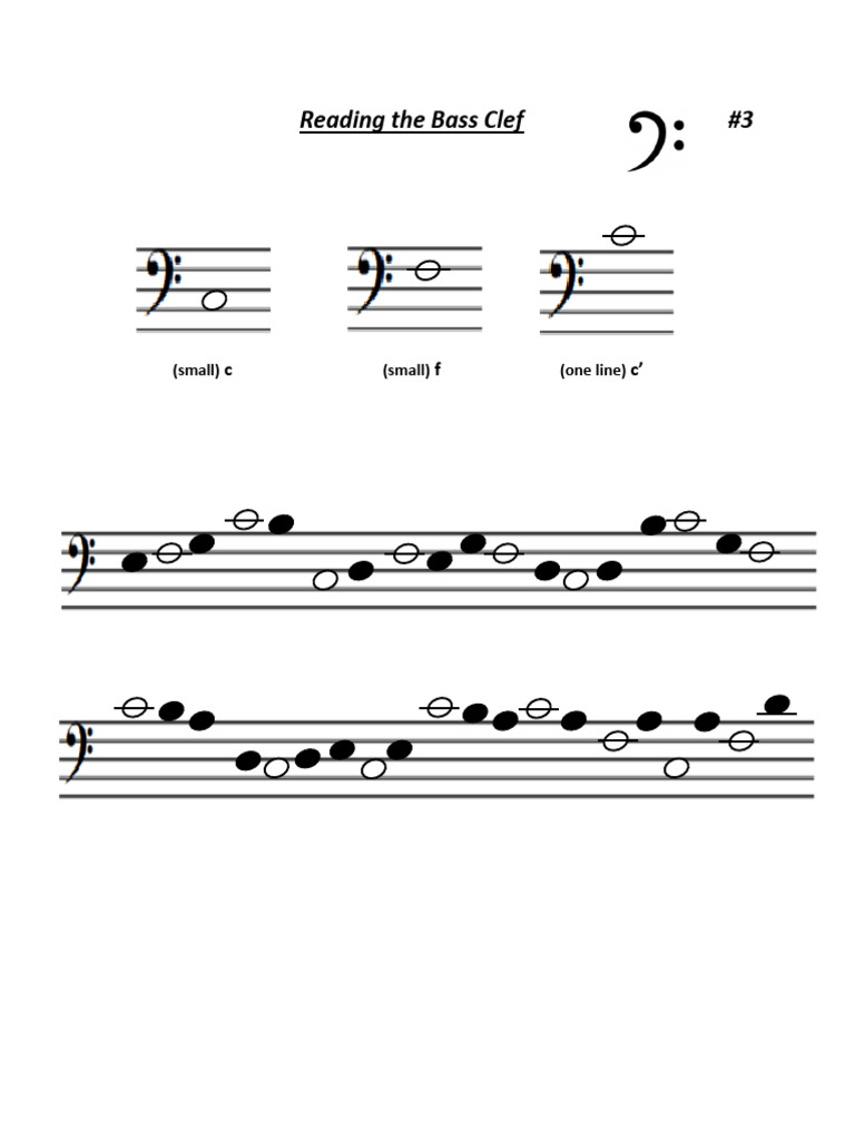 Bass Clef Note Reading Guide | PDF