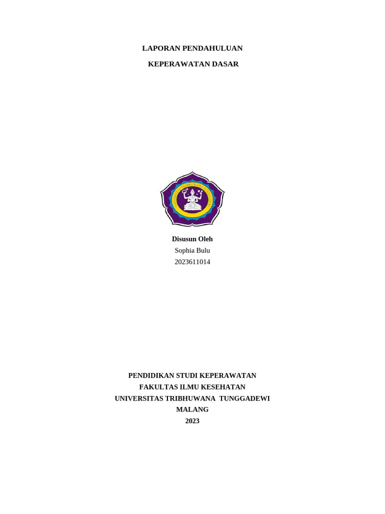 Laporan Pendahuluan | PDF