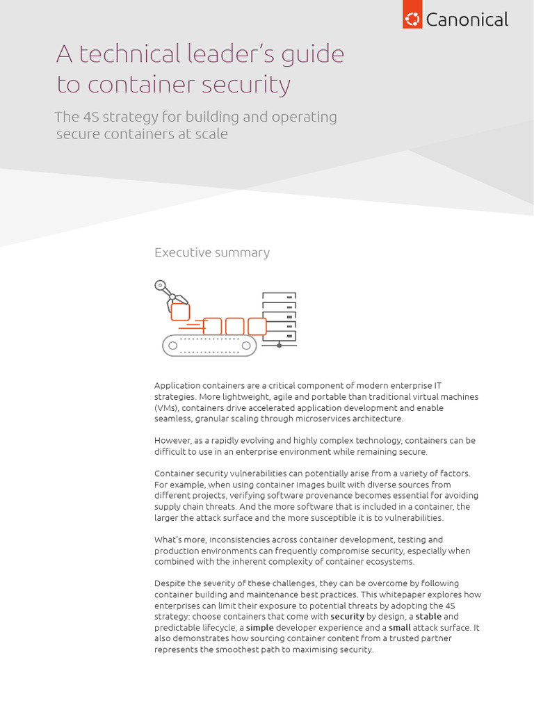 A Technical Leaders Guide To Container Security Canonical | PDF ...