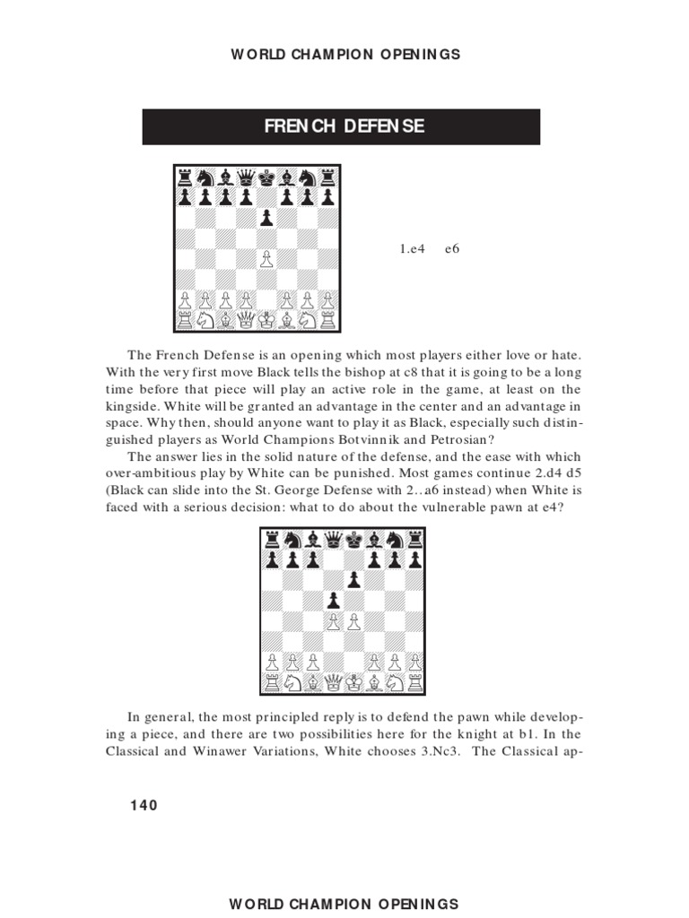 French Defence | PDF | Chess Openings | Competitive Games