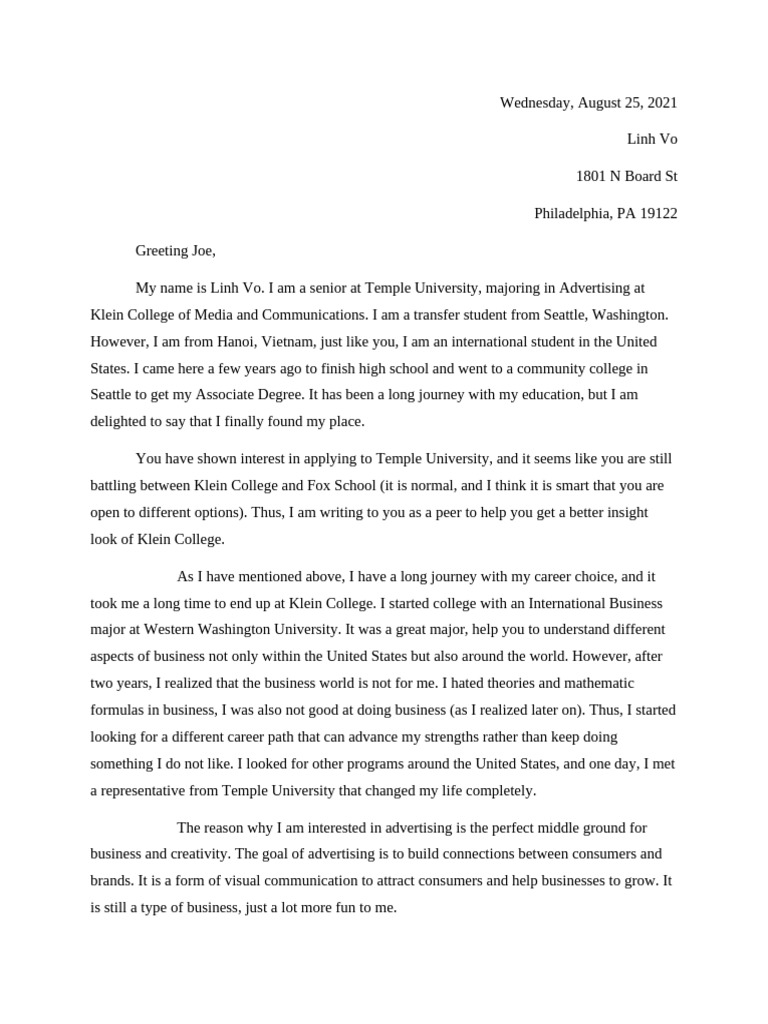 Advance Writing - Letter | PDF | Advertising