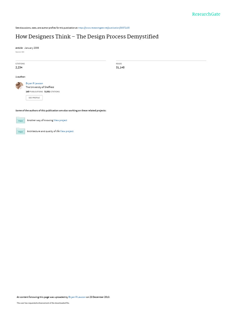 (B) LAWSON 1980 - How Designers Think - The Design Process Demystified ...
