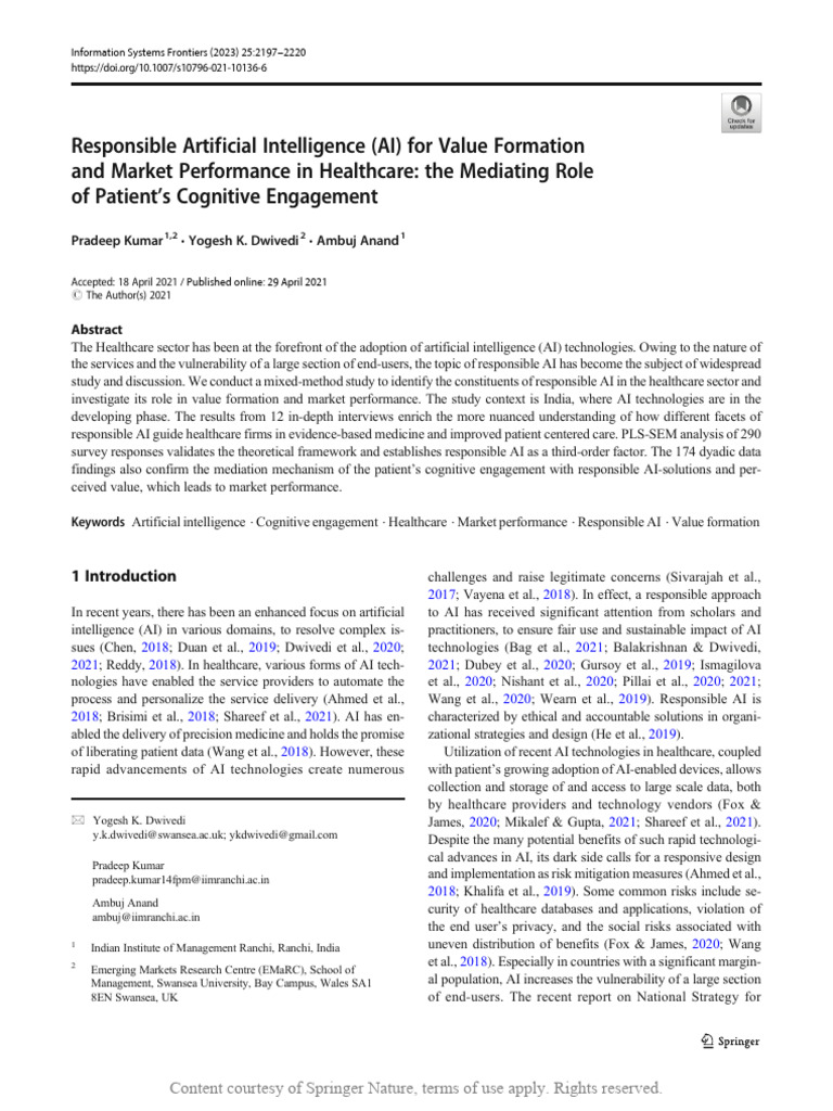 Responsible_Artificial_Intelligence_AI_for_Value_F | PDF | Artificial Intelligence ...