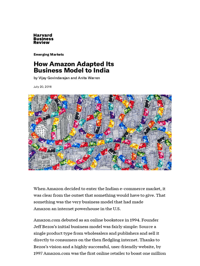 Amazon's India Strategy Shift | PDF | Delivery (Commerce) | E Commerce