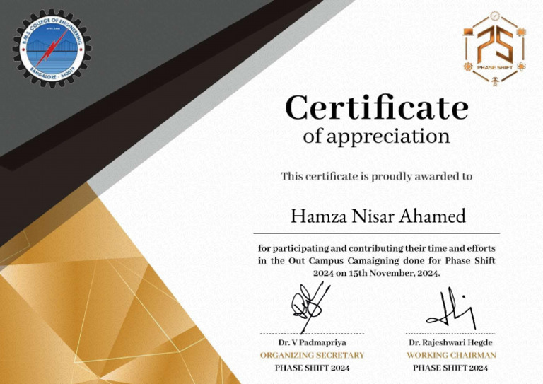 Hamza Nisar Ahamed Profile | PDF