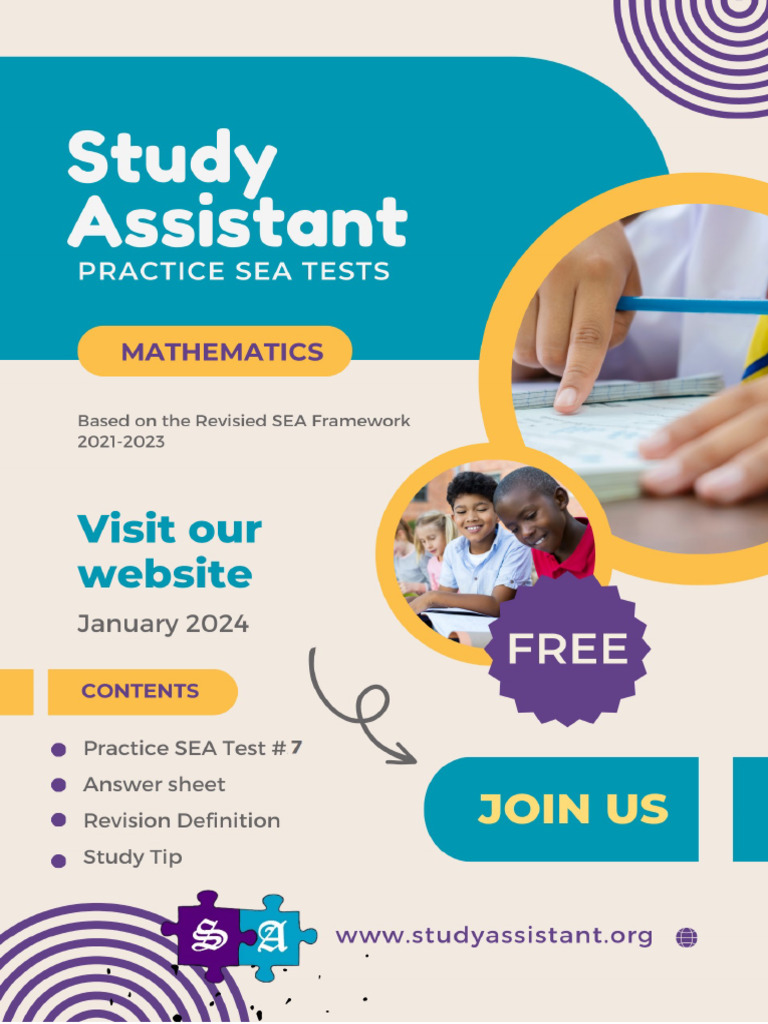 SEA Practice Test 7 Mathematics | PDF | Average | Mathematics