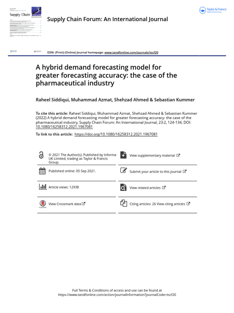 A Hybrid Demand Forecasting Model for Greater Forecasting Accuracy the ...