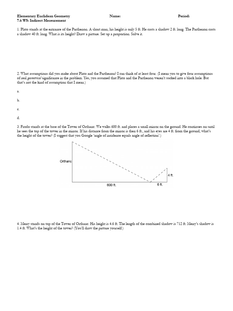Indirect Measurement in Geometry | PDF