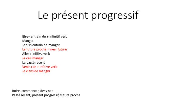 Le Présent Progressif | PDF