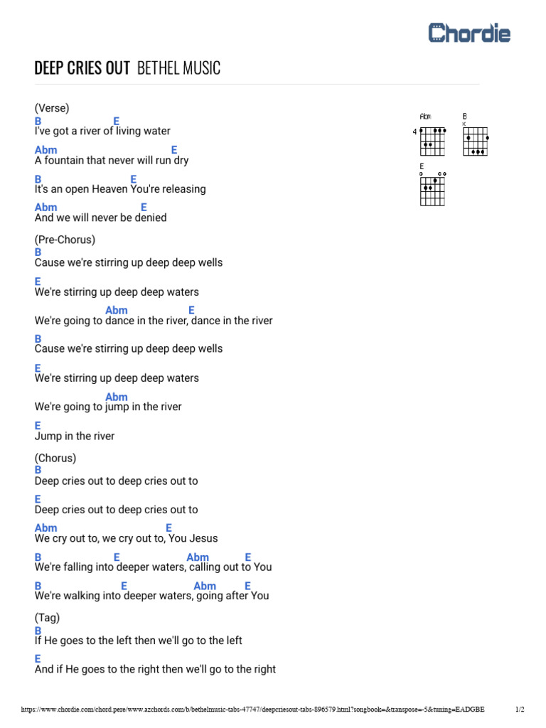 DEEP CRIES OUT (B) | PDF