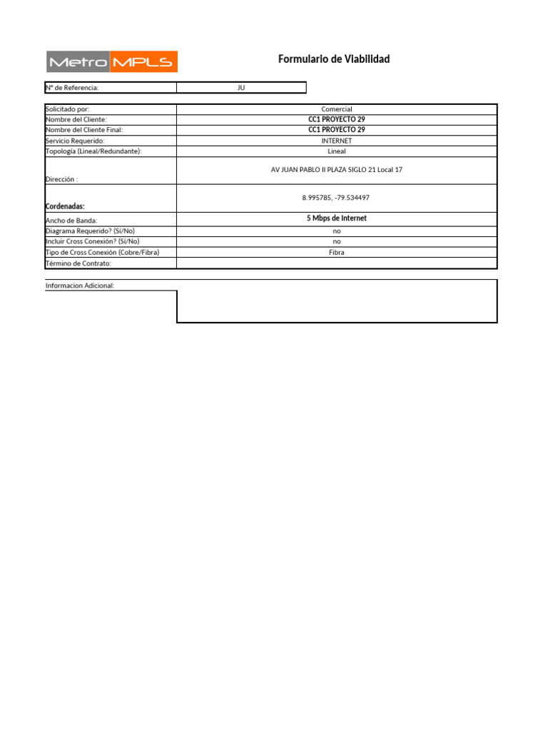 Viabilidad CC1 Proyecto 29 | PDF
