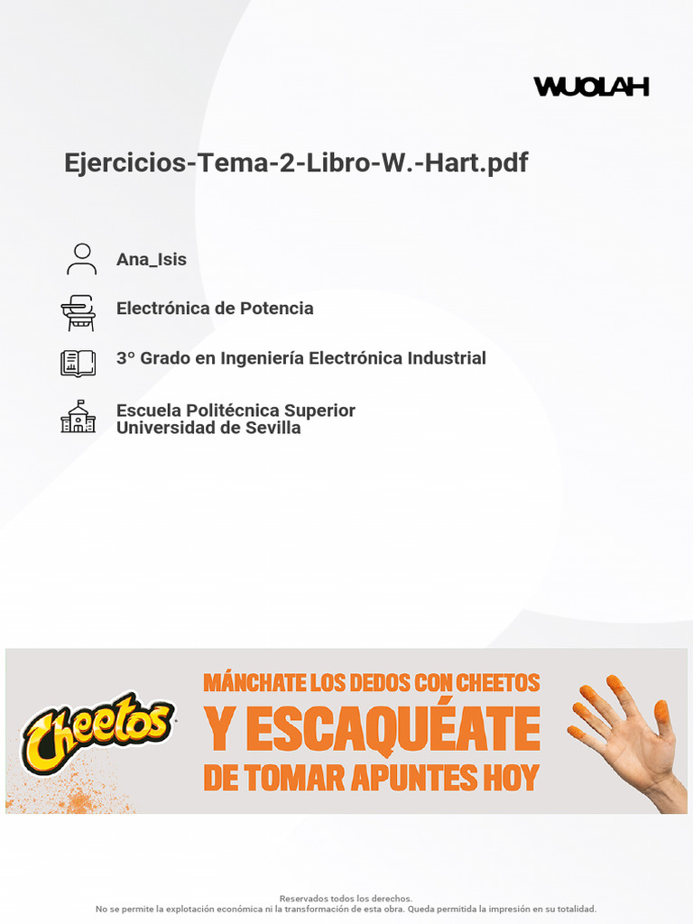 Ejercicios Electrónica de Potencia | PDF | Ingeniería